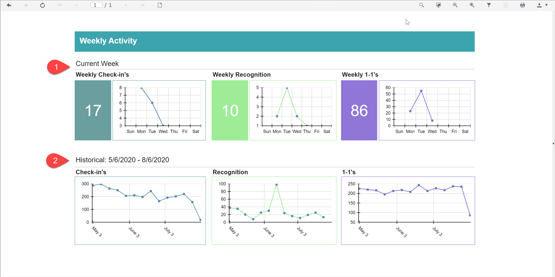 Using the Weekly Activity Report