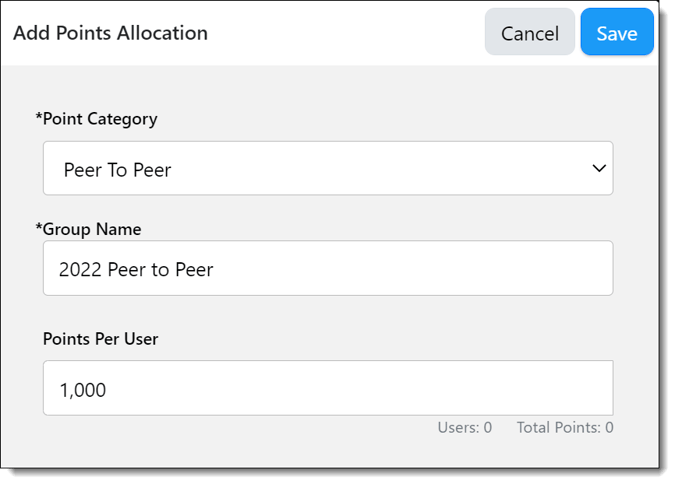 Creating a Budget and Allocating Points