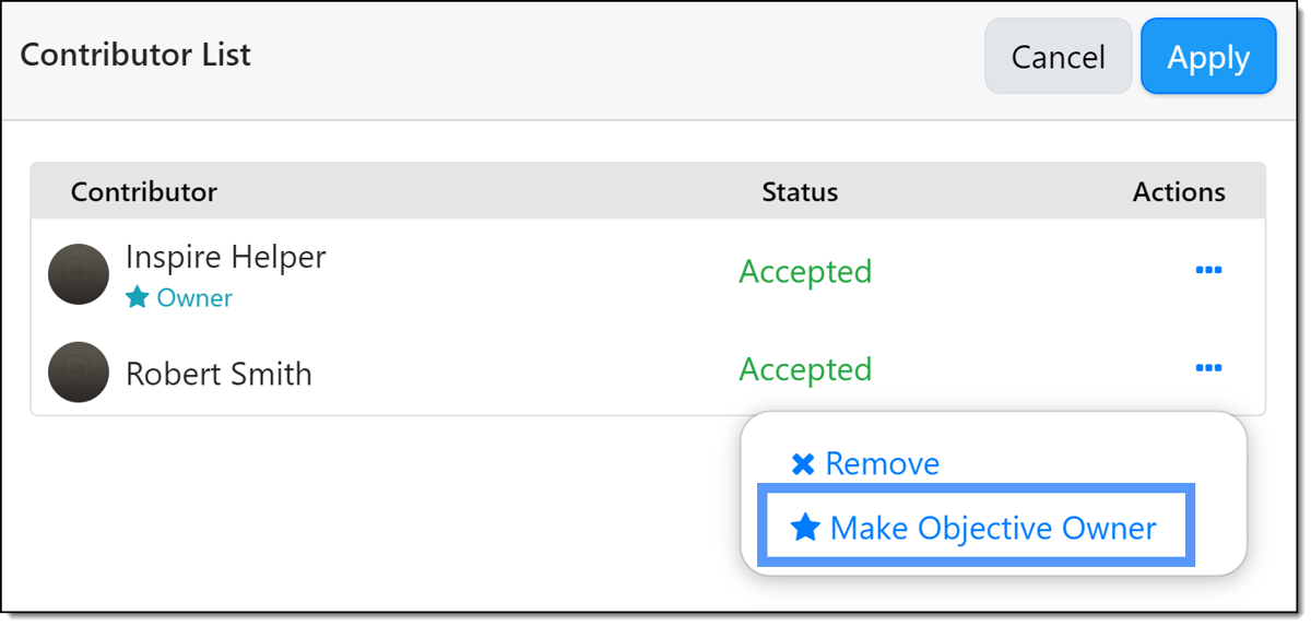 FAQ: Reassigning Team Objective Ownership