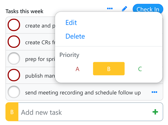 Objective Activity Widget