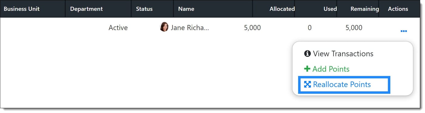 FAQ: Reallocating Points Within a Budget