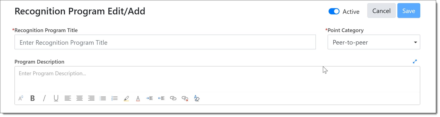 Adding a Recognition Program