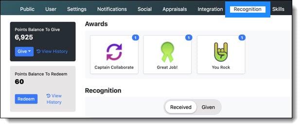 How to view your Inspire Points balance and Transaction History