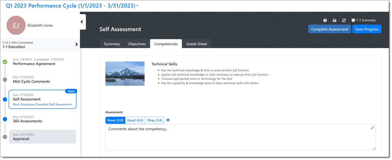 Writing and Submitting a Self Assessment