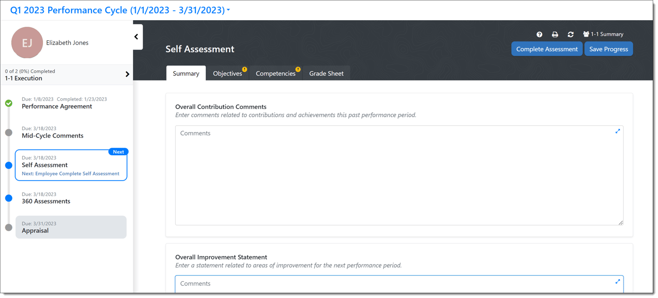 Writing and Submitting a Self Assessment