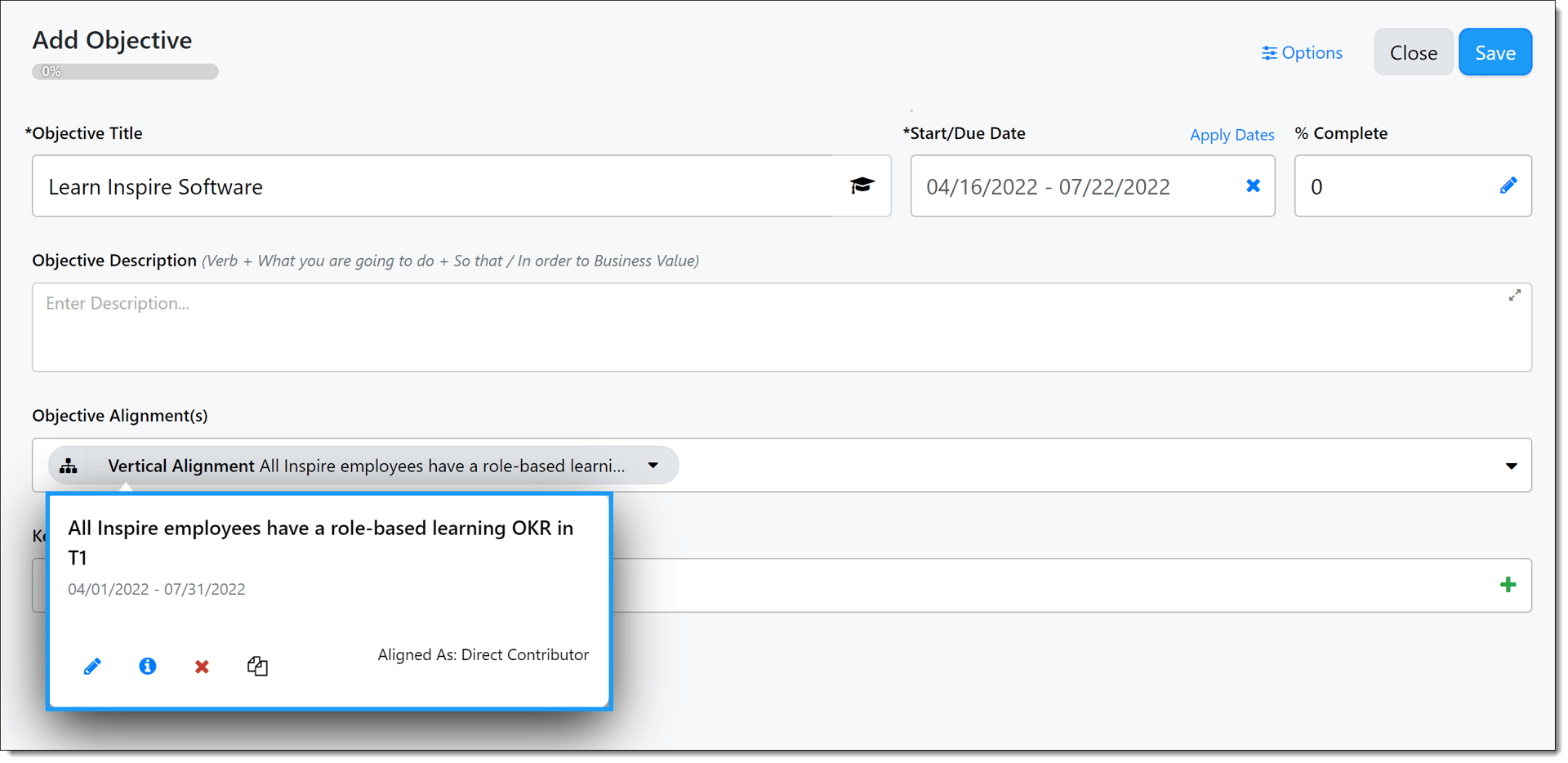 Aligning an Objective