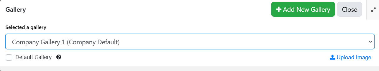 Uploading Images to a Company Gallery